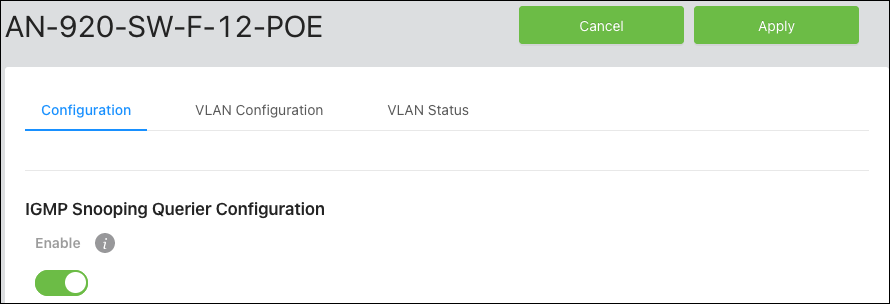MoIP configuration for AN-920 Core MoIP (IGMP) switches