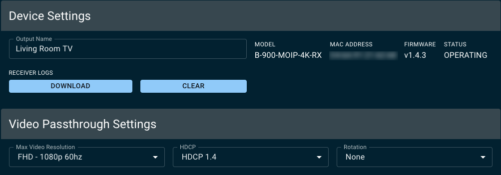 Configuring MoIP Video Receivers in OvrC