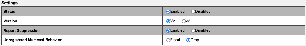 MoIP configuration for Araknis 210/310 Core MoIP (IGMP) switches