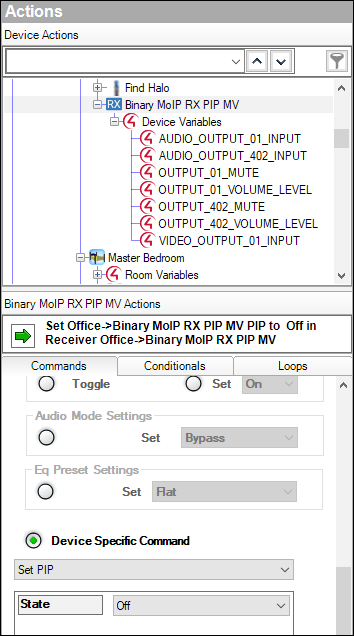 Configuring Picture-in-Picture (PIP) in Control4 for B-960 MoIP Receivers