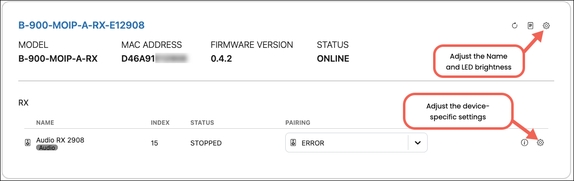 Configuring MoIP with the Local UI