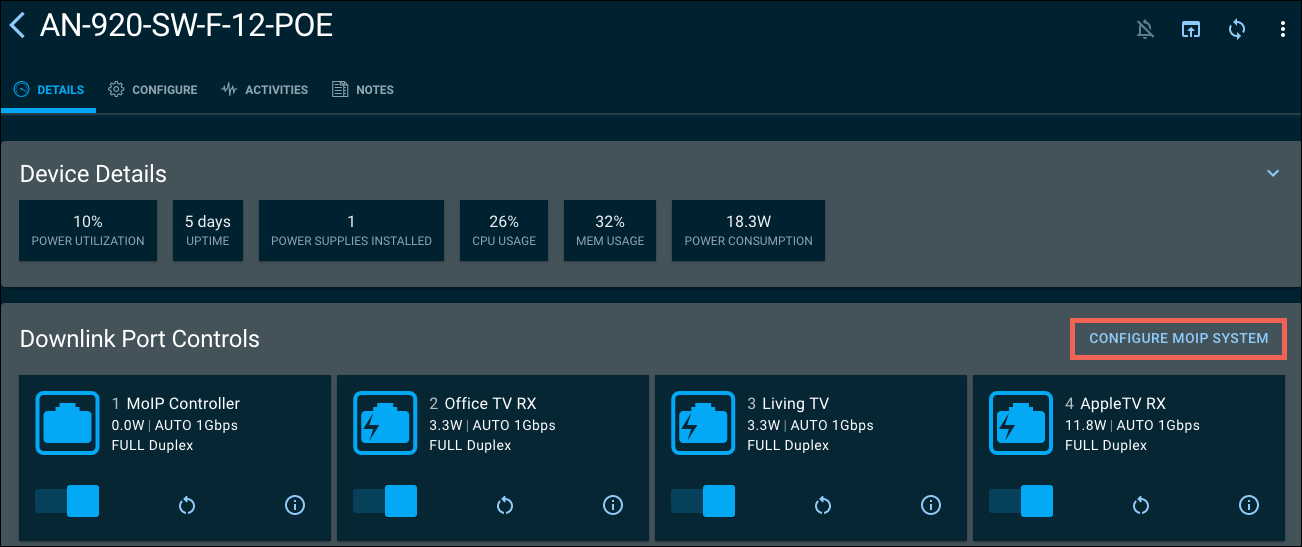 How to use the AN-920 switch Easy MoIP Setup feature