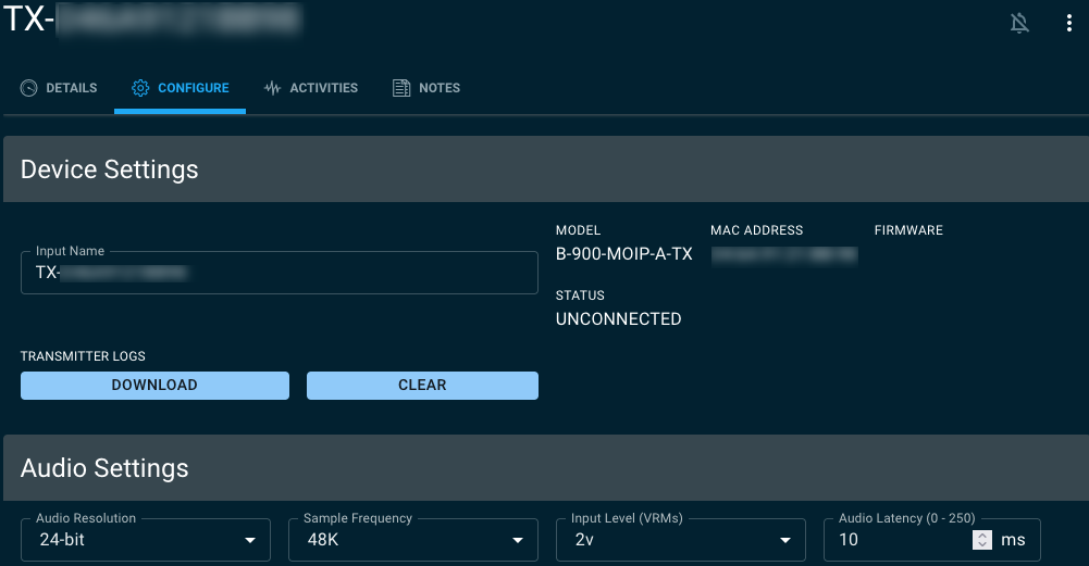 Configuring MoIP Audio Transmitters in OvrC